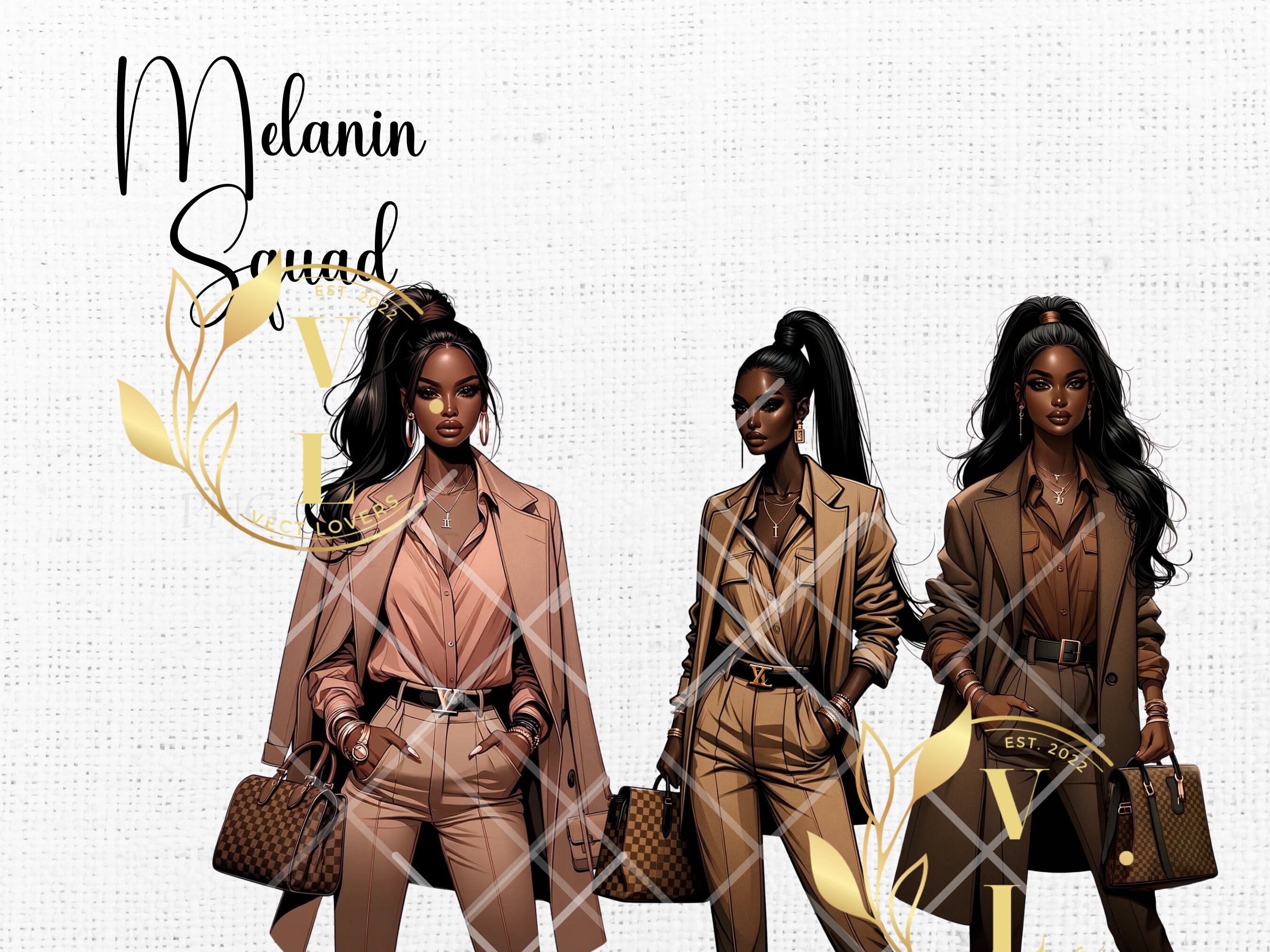 Fashion Girl Svgt-shirt Clipart Girl Squad Friend Illustration ...