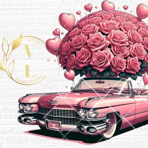 Valentine's Day Car Clipart Bundle| Valentine Clipart| Valentine PNG ...
