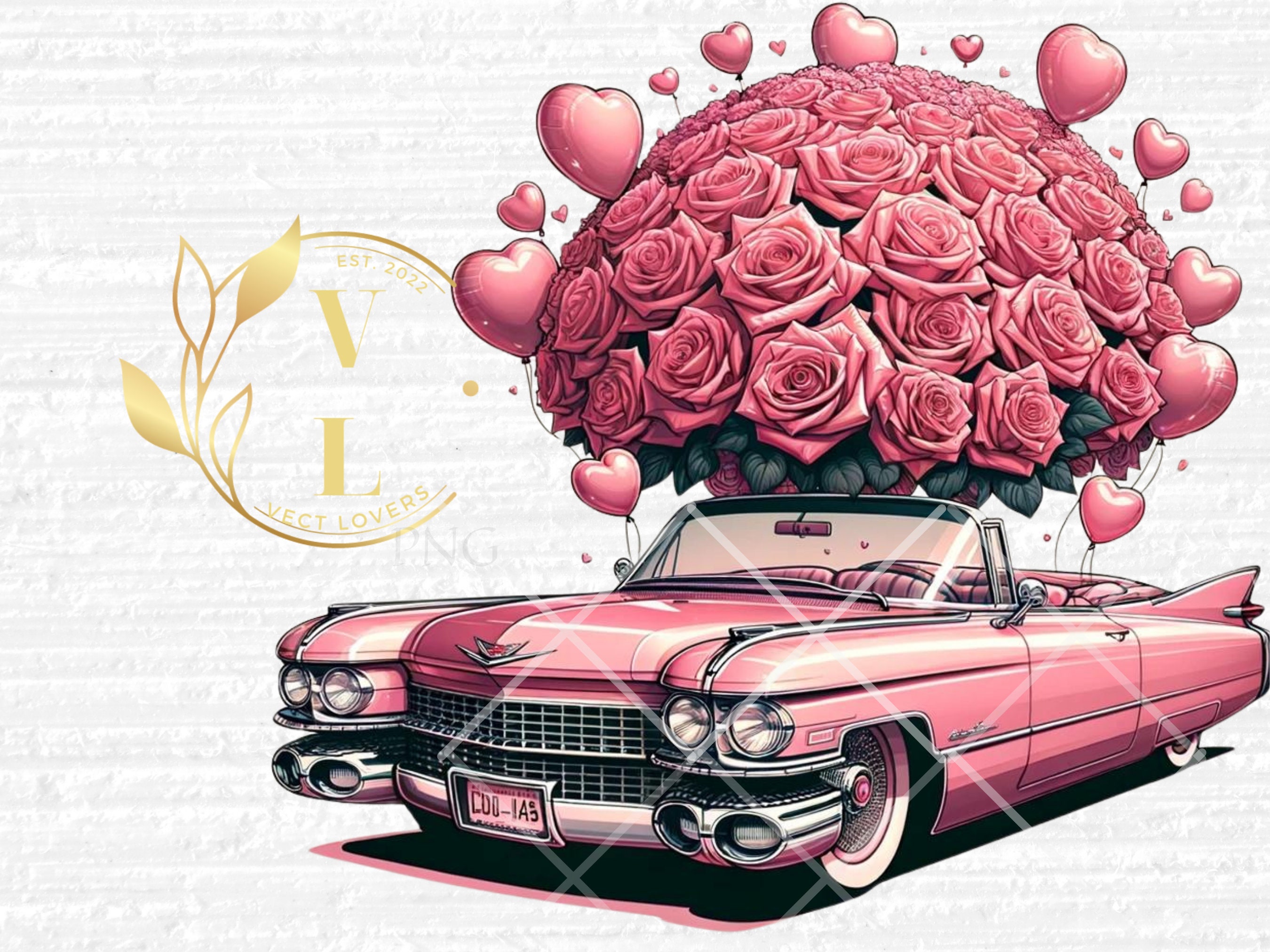 Valentine's Day Car Clipart Bundle Valentine Clipart Valentine PNG ...