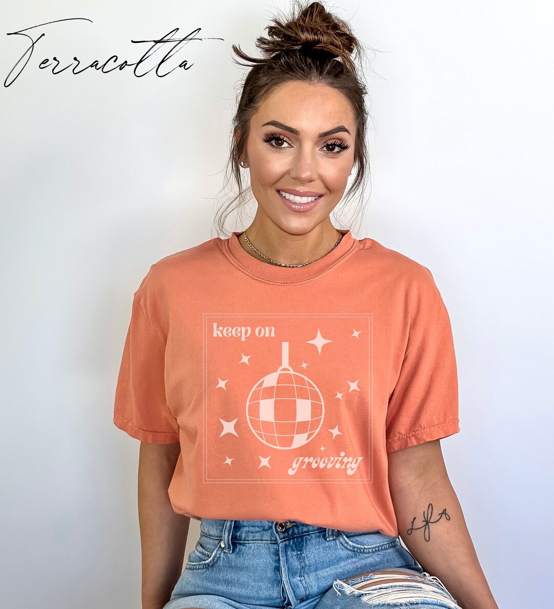 Groovy Disco Ball Tee Keep Grooving T-shirt Oversized - Etsy