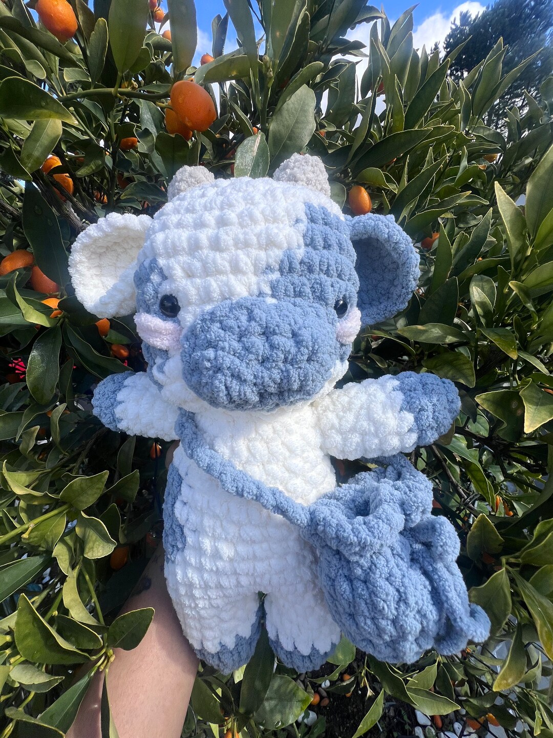 Blueberry Cow Plushie - Etsy