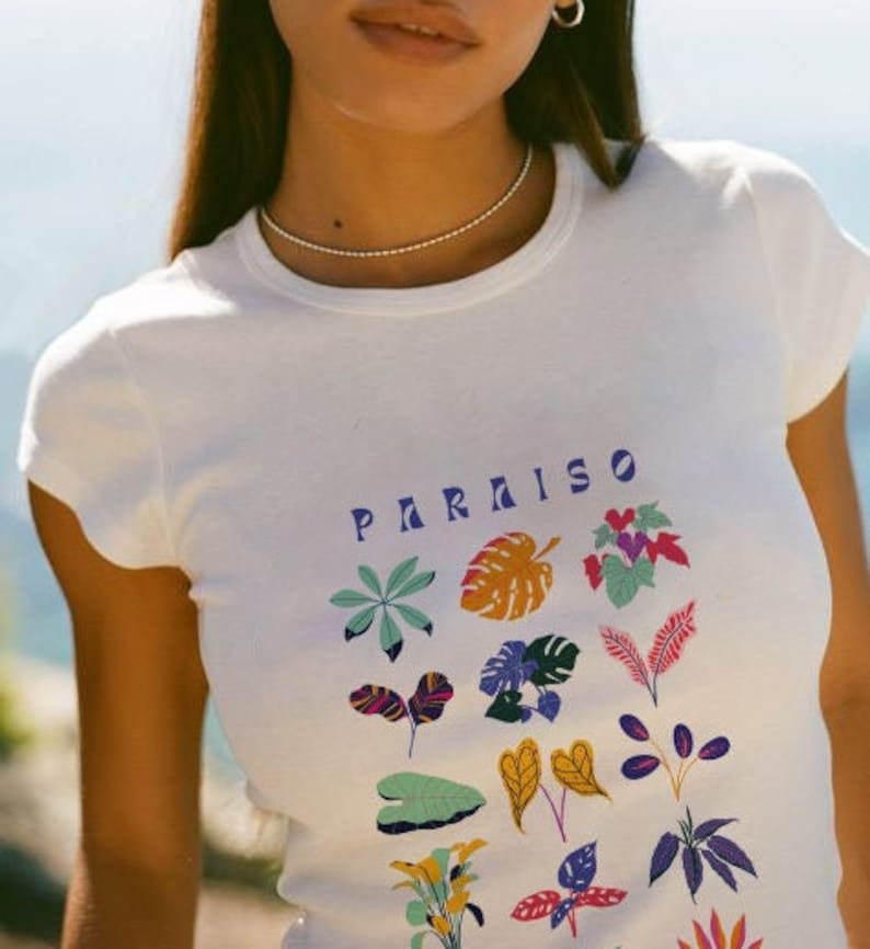 Tropical Paraiso T-shirt - Vintage Bird of Paradise Graphic Tee, Soft ...