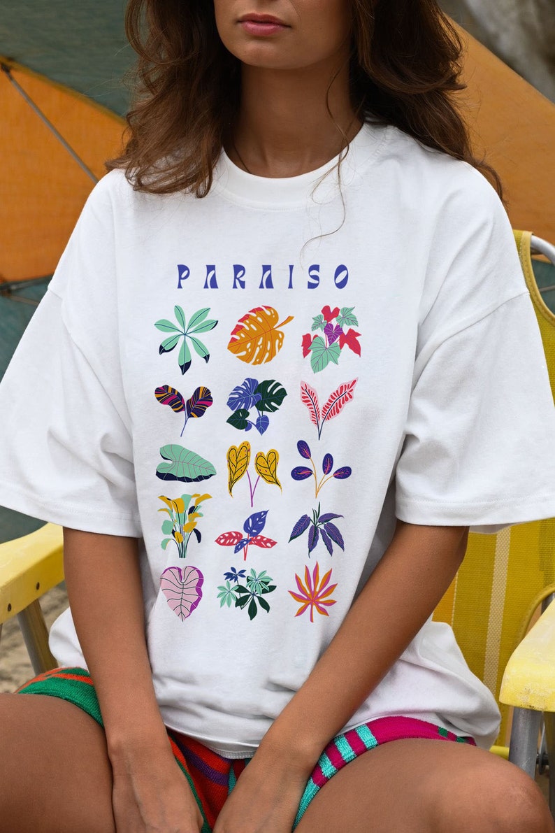 Tropical Paraiso T-shirt - Vintage Bird of Paradise Graphic Tee, Soft ...
