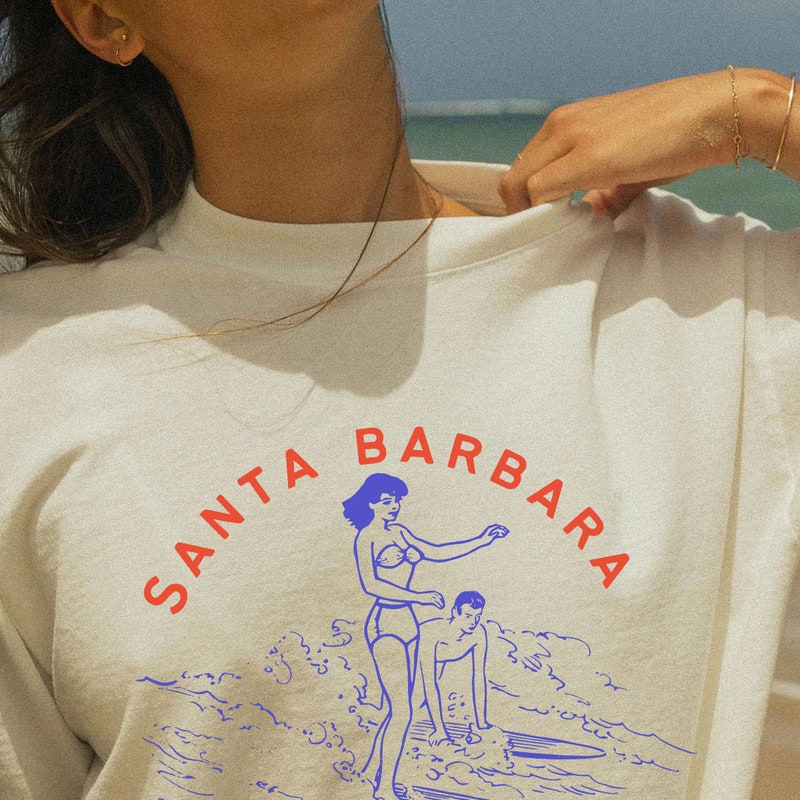 Santa Barbara Tshirt - Etsy