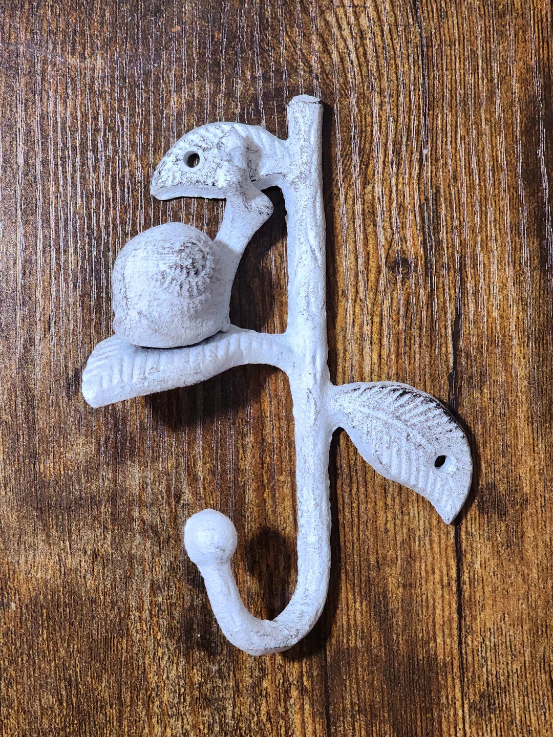 Vintage Cast Iron Snail Wall Hook Whitewashed - Etsy