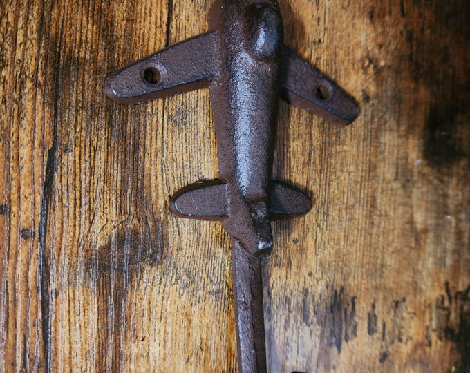 Vintage Cast Iron Airplane Wall Hook - Etsy