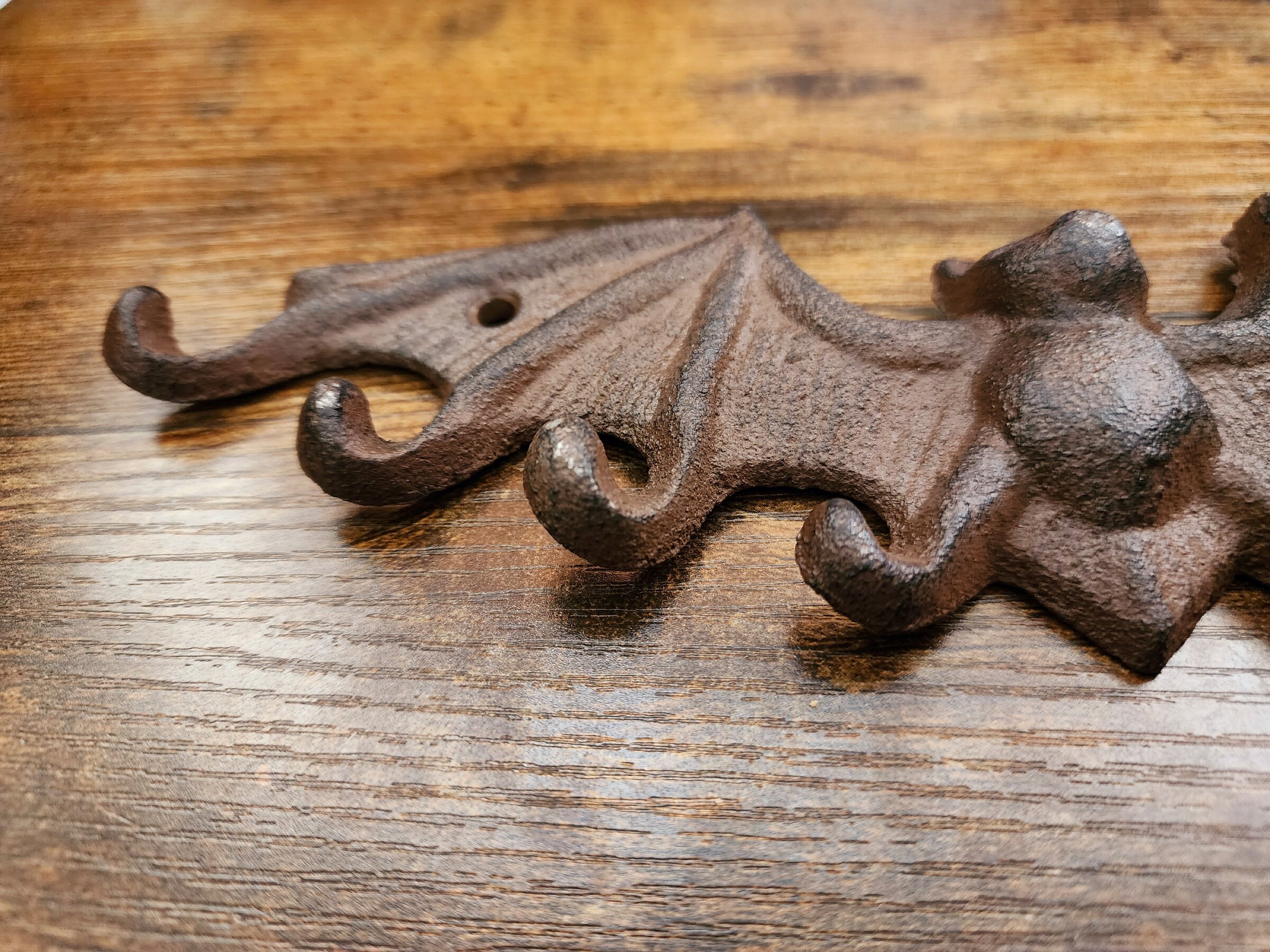 Vintage Cast Iron Bat Wall Hook - Etsy