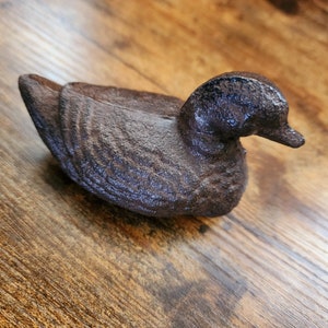 Vintage Cast Iron Duck Figurine Decor - Etsy