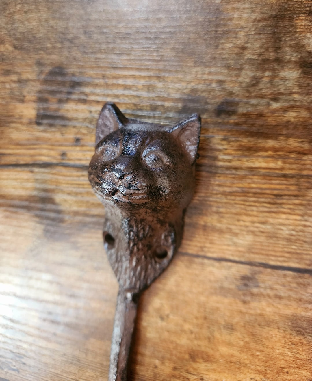 Vintage Cast Iron Cat Face Wall Hook - Etsy