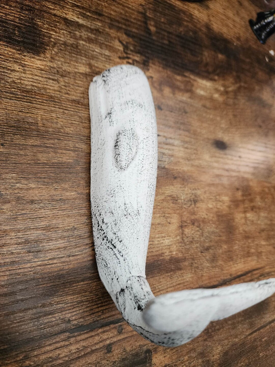Whitewash Large Vintage Cast Iron Whale Wall Hook - Etsy