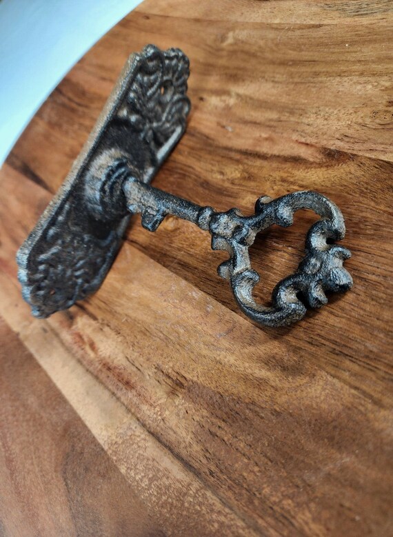 Cast Iron Vintage Key in Hole Wall Hook - Etsy