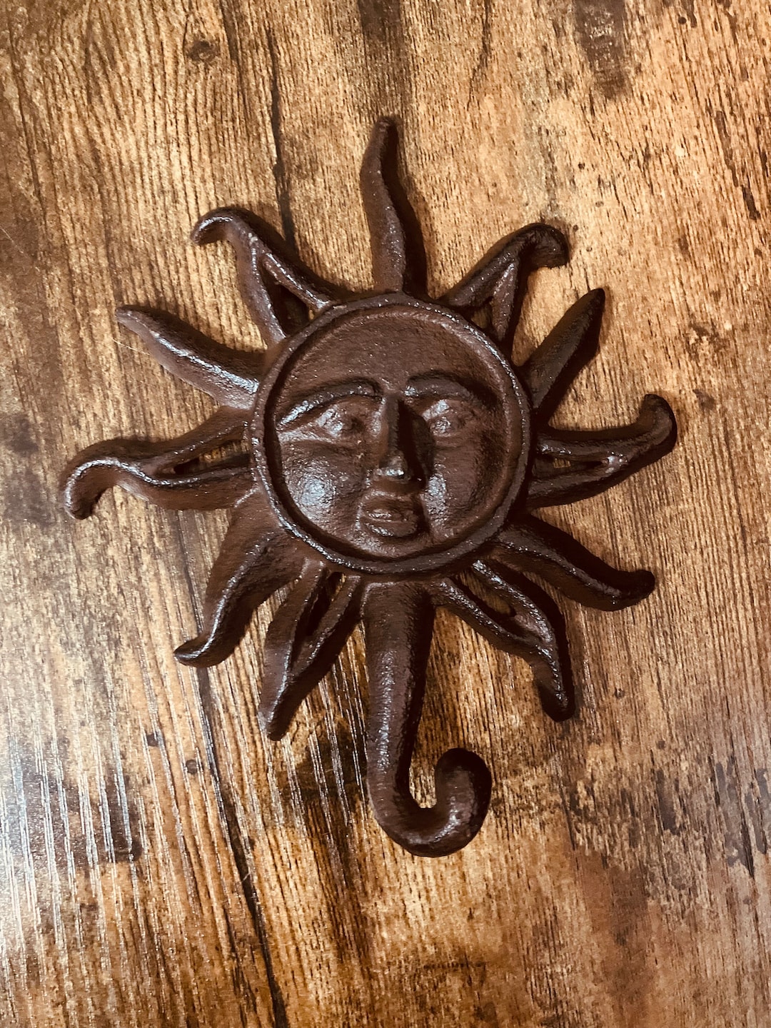 Cast Iron Sun Wall Hook - Etsy