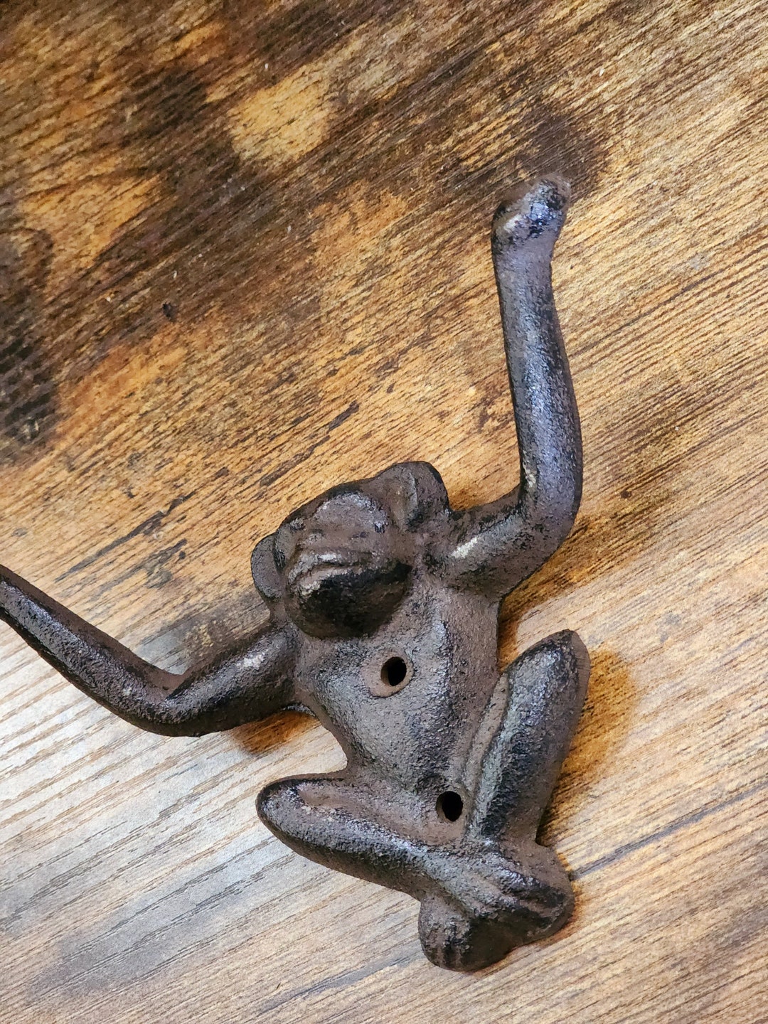 Cast Iron Vintage Monkey Hook Brown - Etsy