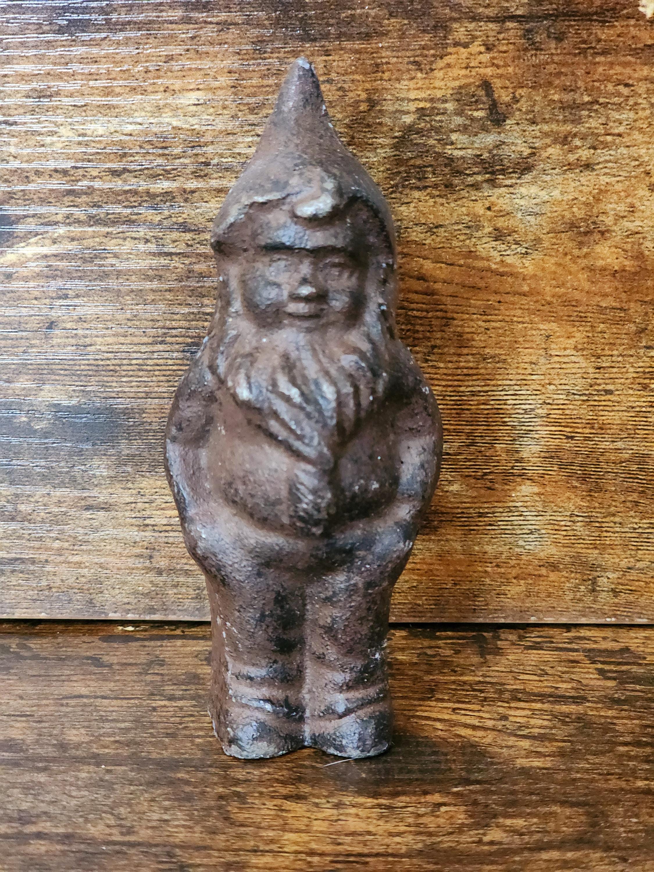 Vintage Cast Iron Gnome Garden Home Decor 5" - Etsy