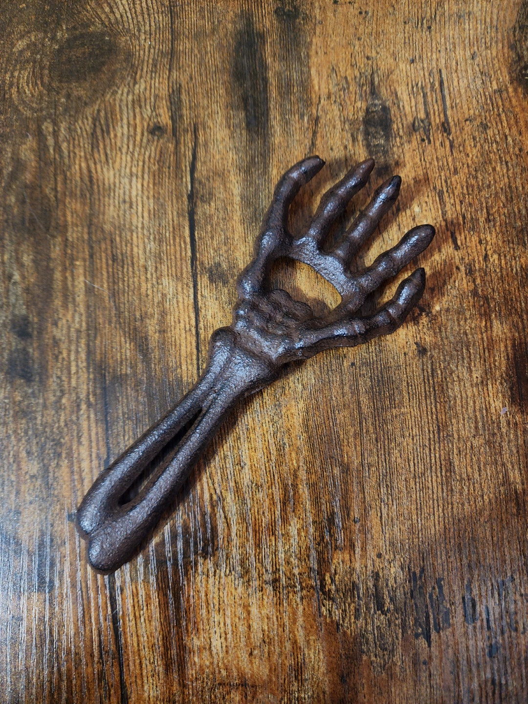 Vintage Skeleton Hand Cast Iron Bottle Opener - Etsy