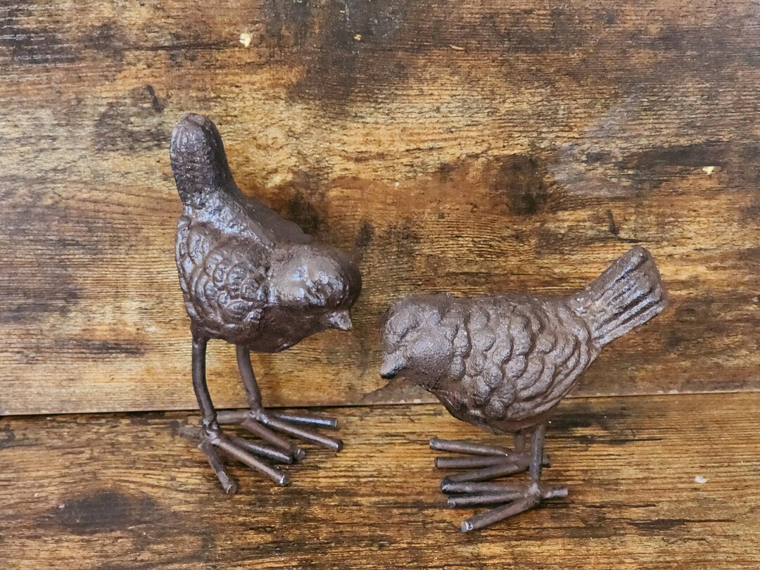 Vintage Cast Iron Birds Figurines ( 2 Pack) - Etsy