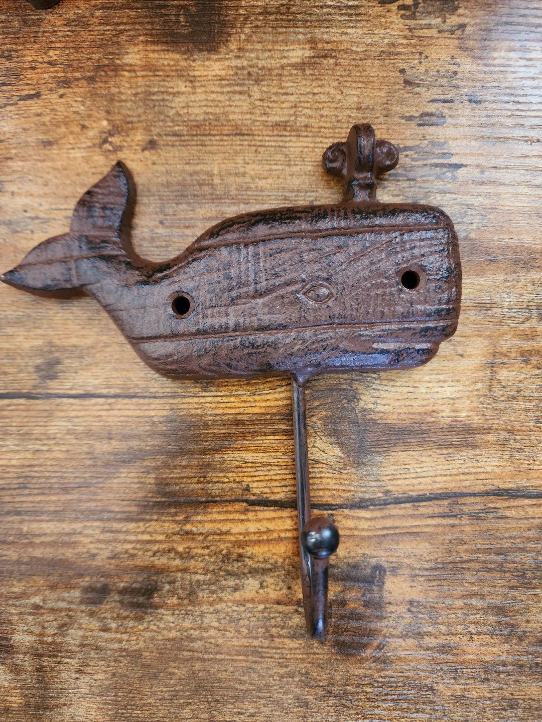 Vintage Cast Iron Whale Hook Decir - Etsy