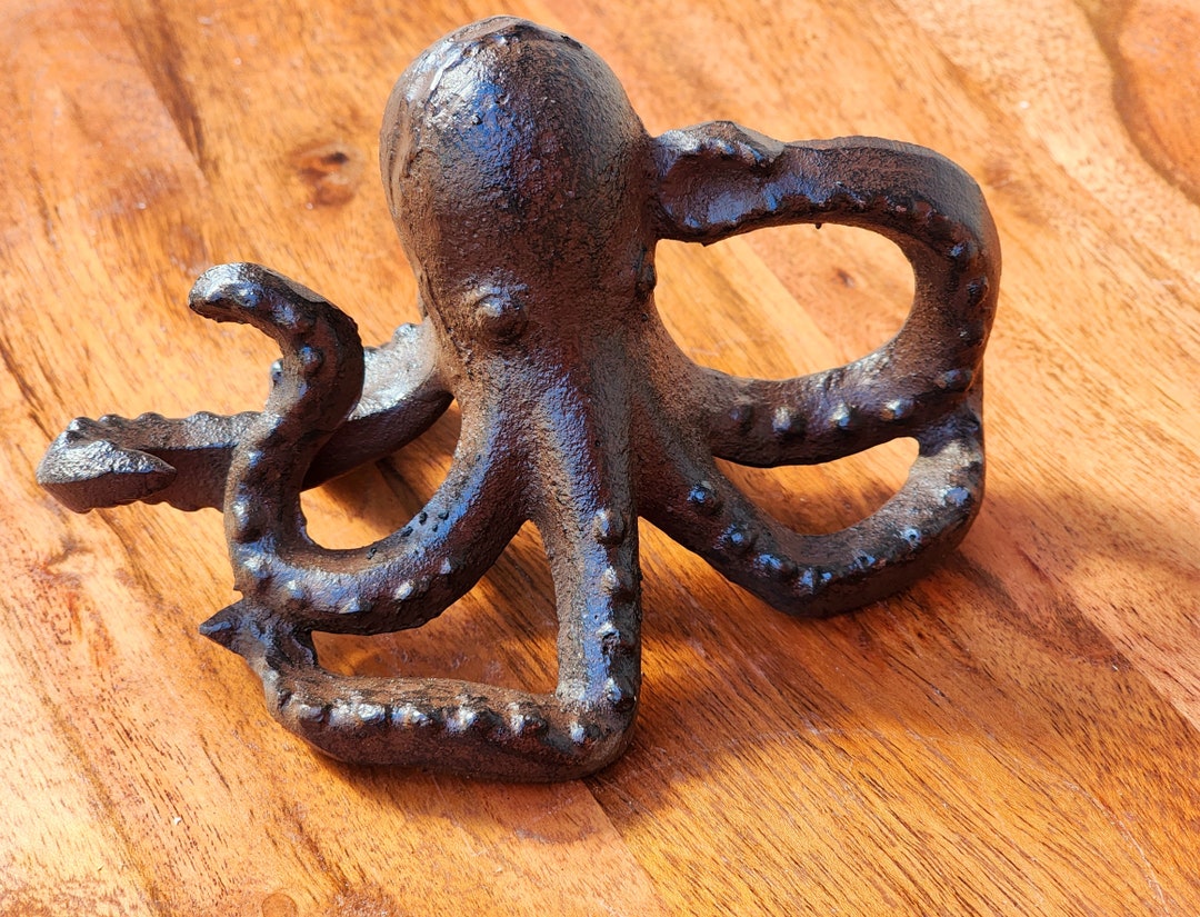 Vintage Cast Iron Octopus Figurine - Sealife Decor - Etsy