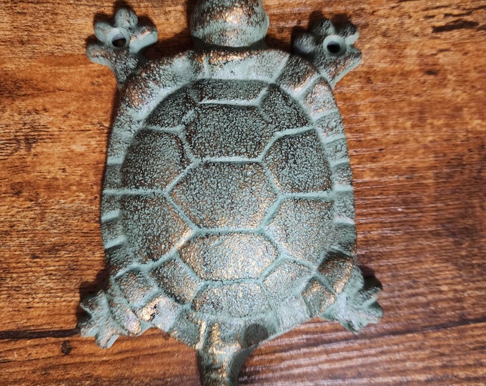 Vintage Cast Iron Turtle Wall Hook - Etsy