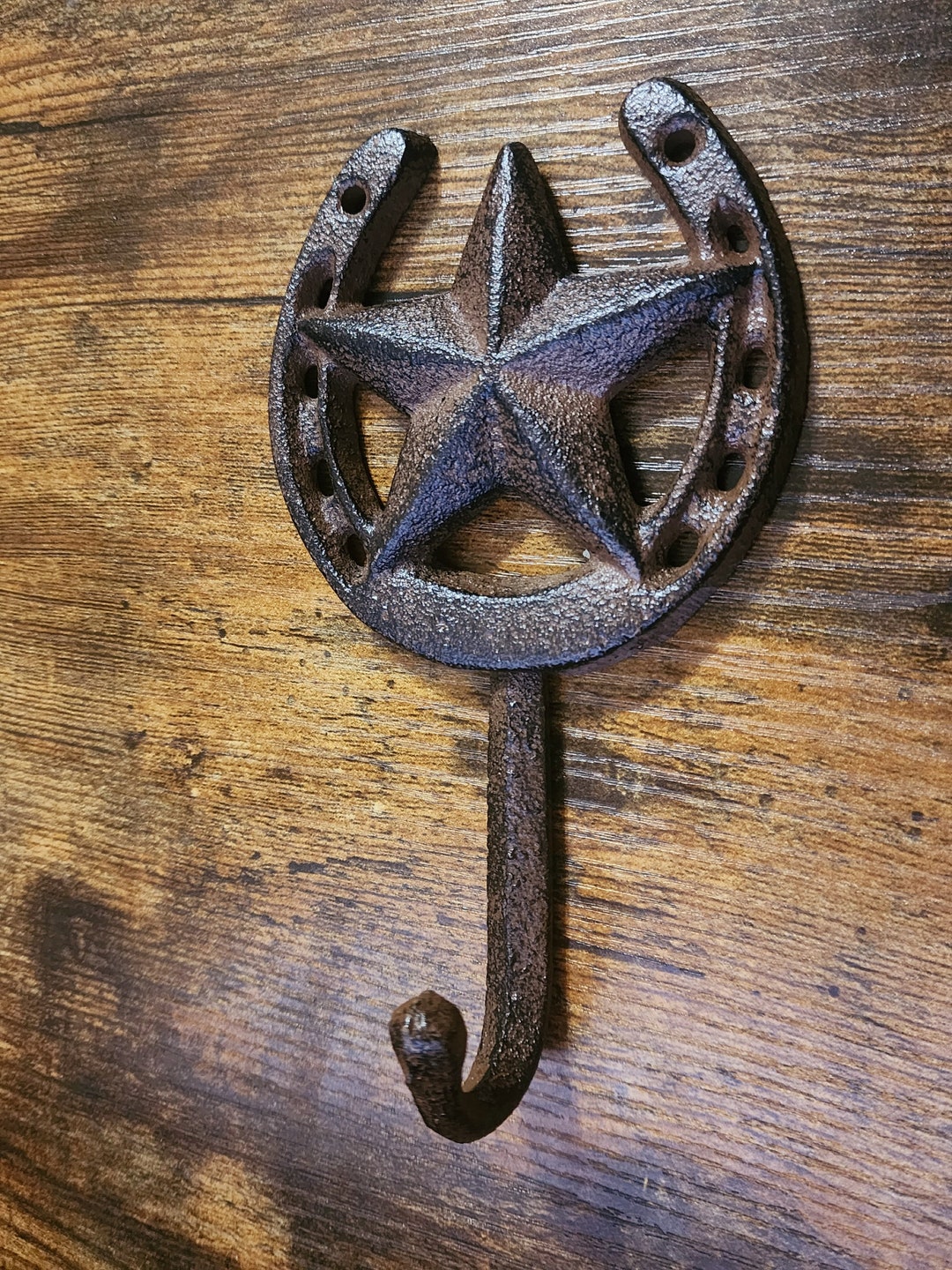 Vintage Horseshoe Star Cast Iron Wall Hook - Etsy