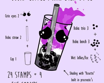 Boba Stamp - Etsy