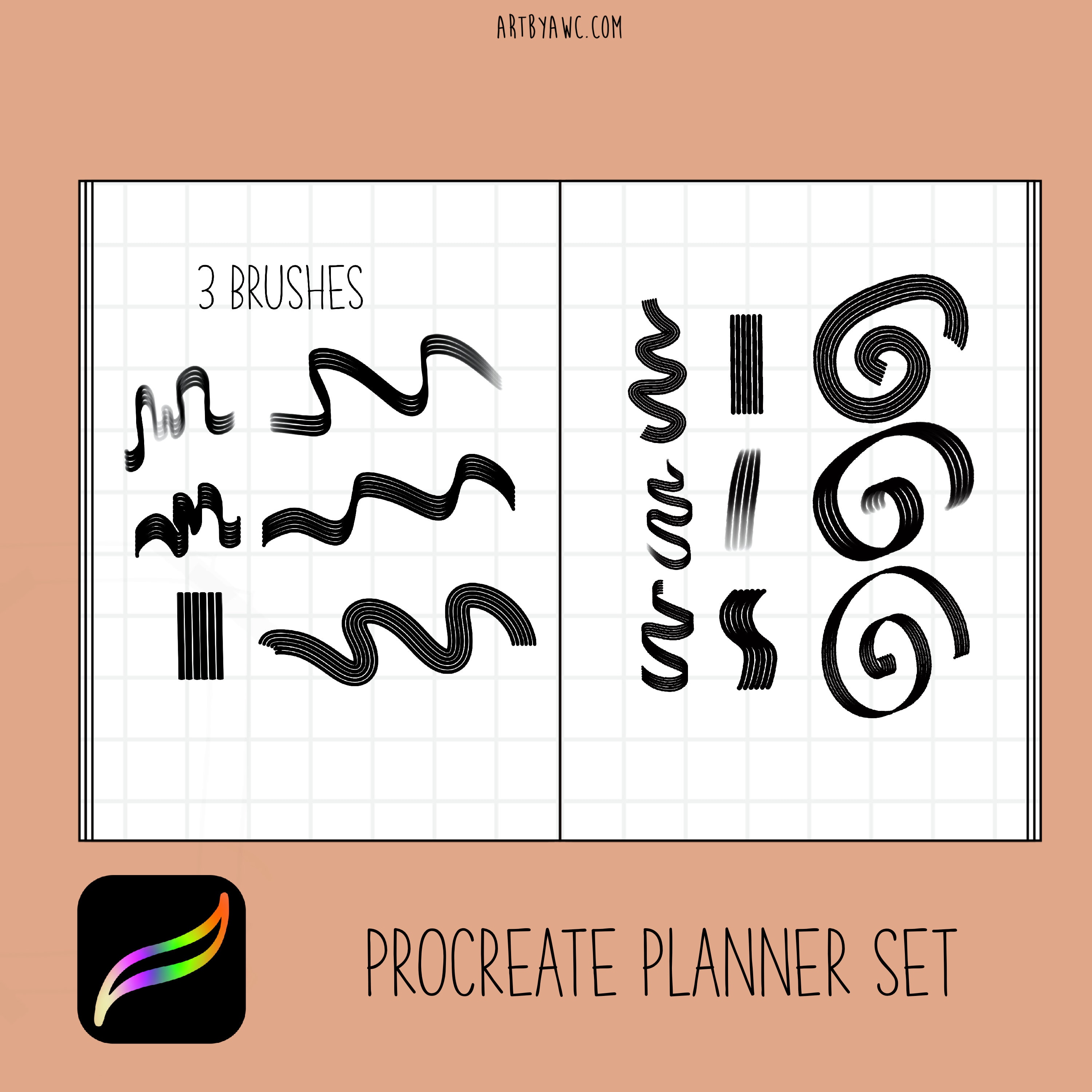 Cute Procreate Planner Stamp Set - Etsy