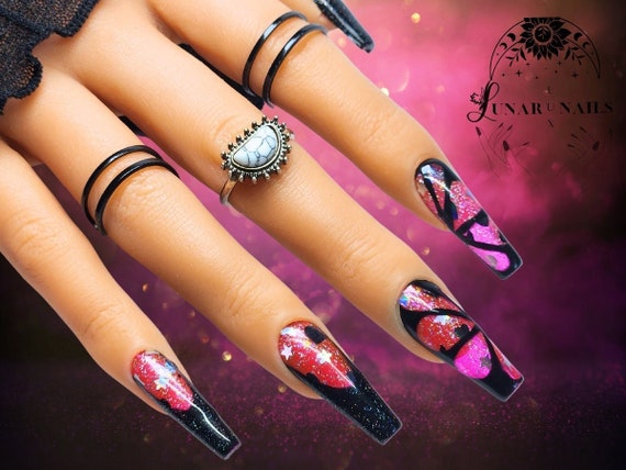 Pink Pirate Nails