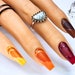 Stained Glass Fall Nail Art Design/ Luxury Gel Press on Nails - Etsy