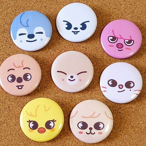 SKZOO Stray Kids Pinback Buttons Pins Kpop Badges Cute - Etsy