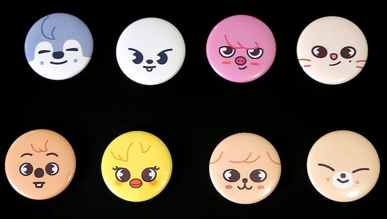 SKZOO Stray Kids Pinback Buttons Pins Kpop Badges Cute - Etsy