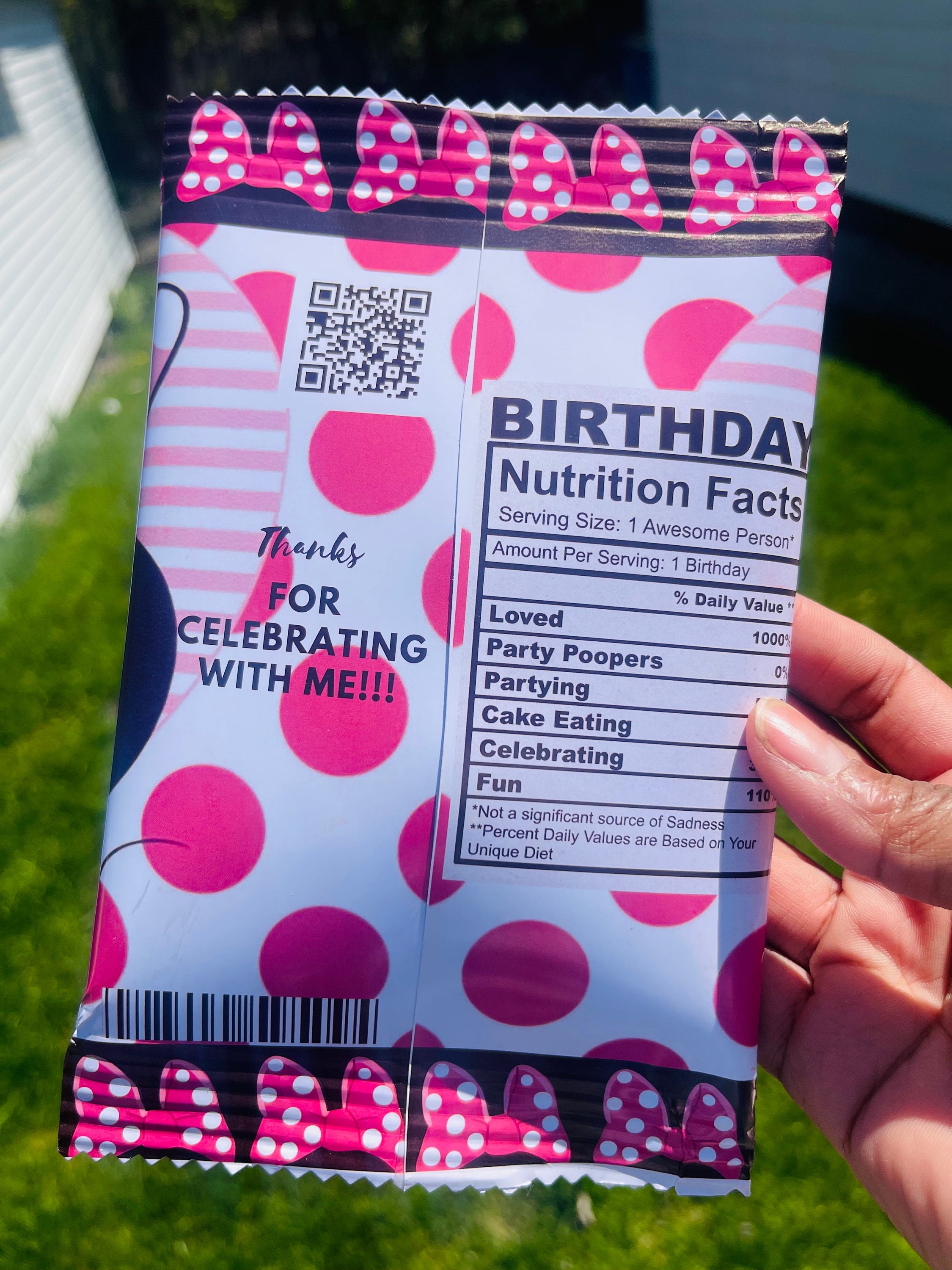 Kids Birthday Chip Bag, Template Printable, Kids Birthday Chip Bag ...