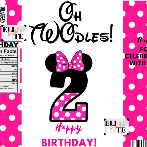 Label Template Minnie Mouse - Etsy