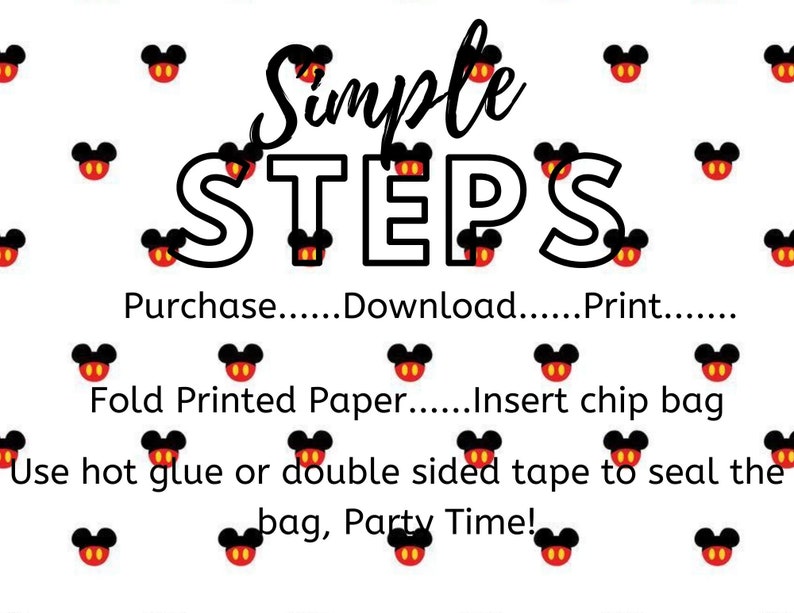 Mickey Mouse, Chip Bag Template, Canva, Mickey Mouse Birthday Party ...