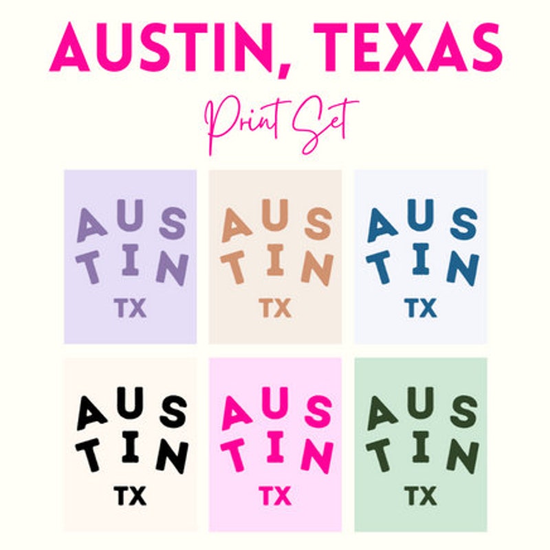 Austin Texas Print - Etsy
