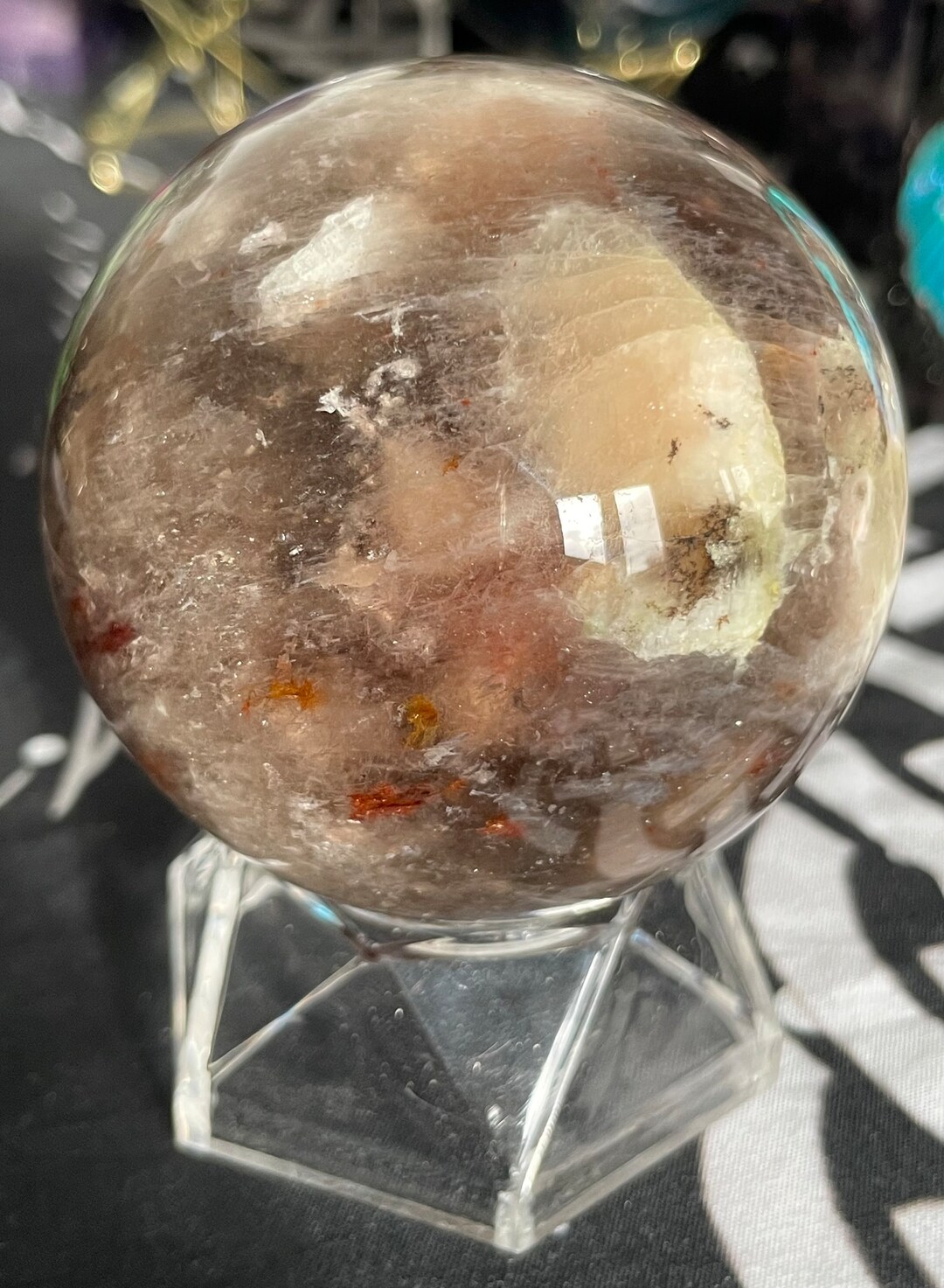 Super Seven Sphere, Super 7 Sphere, Super Seven Crystal Sphere, Crystal ...