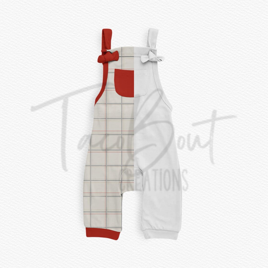 Tie Knot Overall Mockup, Baby Romper Mock-up, Procreate Mock-up ...