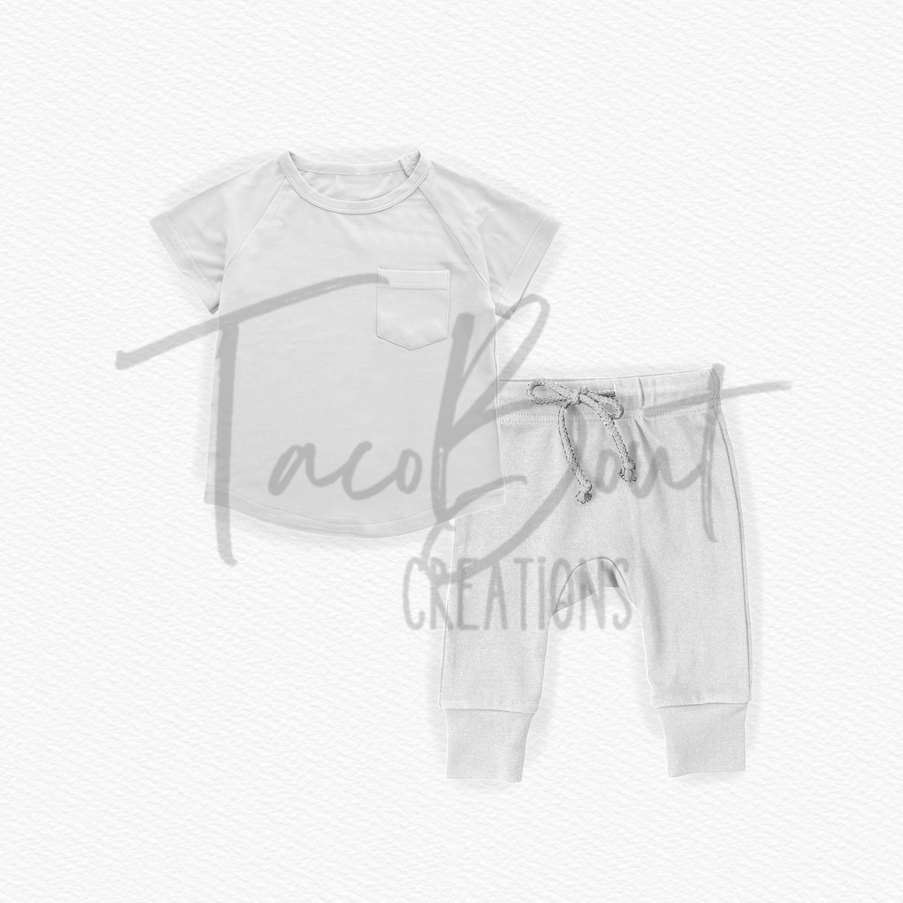 Kids Jogger Set Mock-up, Toddler Clothing Mock-up, Procreate Mock-up ...