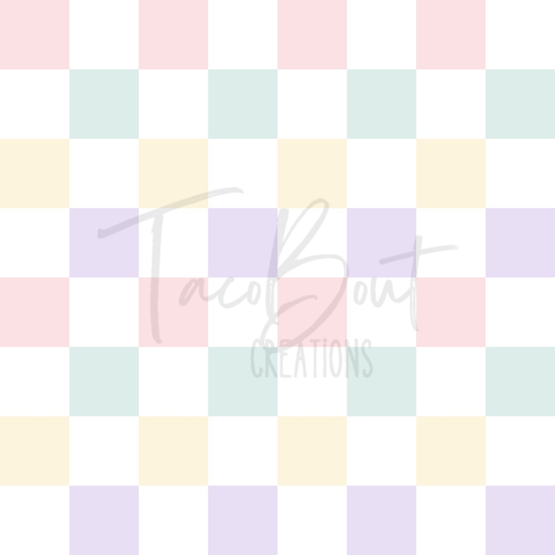 Pastel Spring Color Checkers, Seamless Pattern, 300 DPI - Etsy