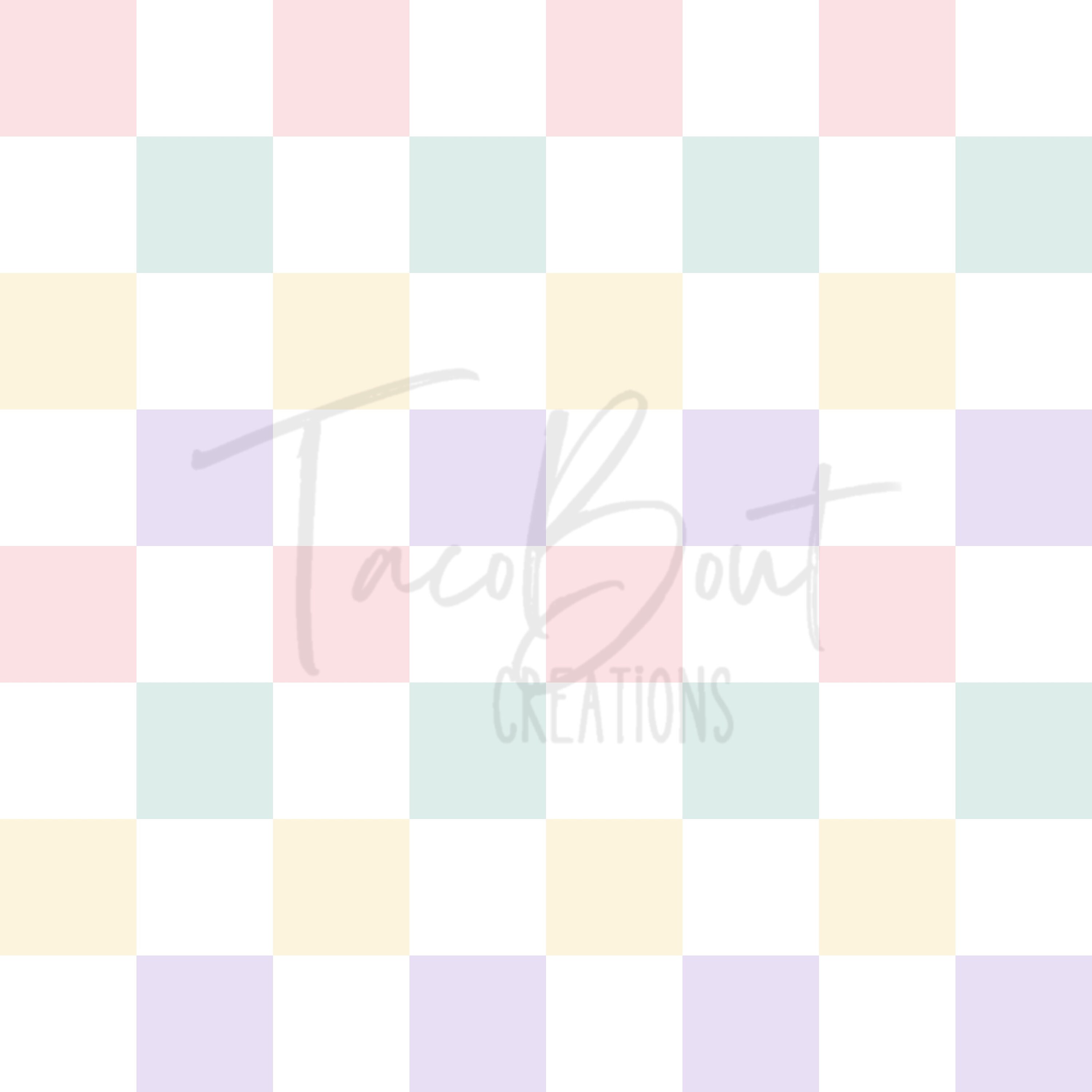 Pastel Spring Color Checkers, Seamless Pattern, 300 DPI - Etsy
