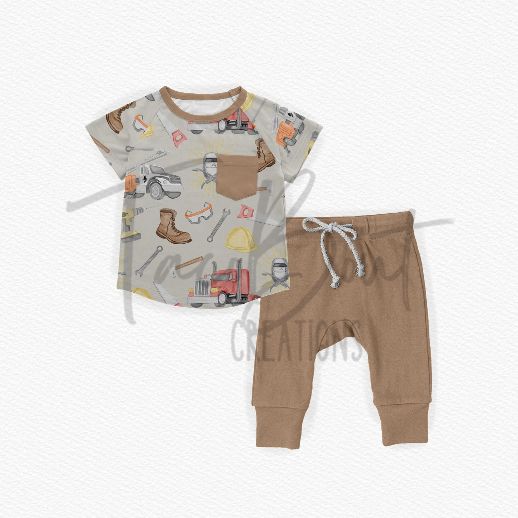 Kids Jogger Set Mock-up, Toddler Clothing Mock-up, Procreate Mock-up ...
