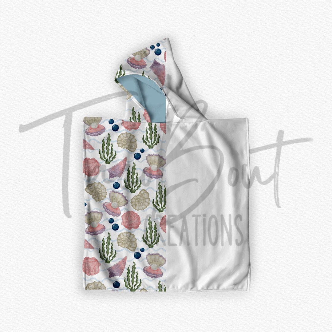 Hooded Towel Mock-up, Hooded Beach Blanket Mock-up, Hooded Blanket ...