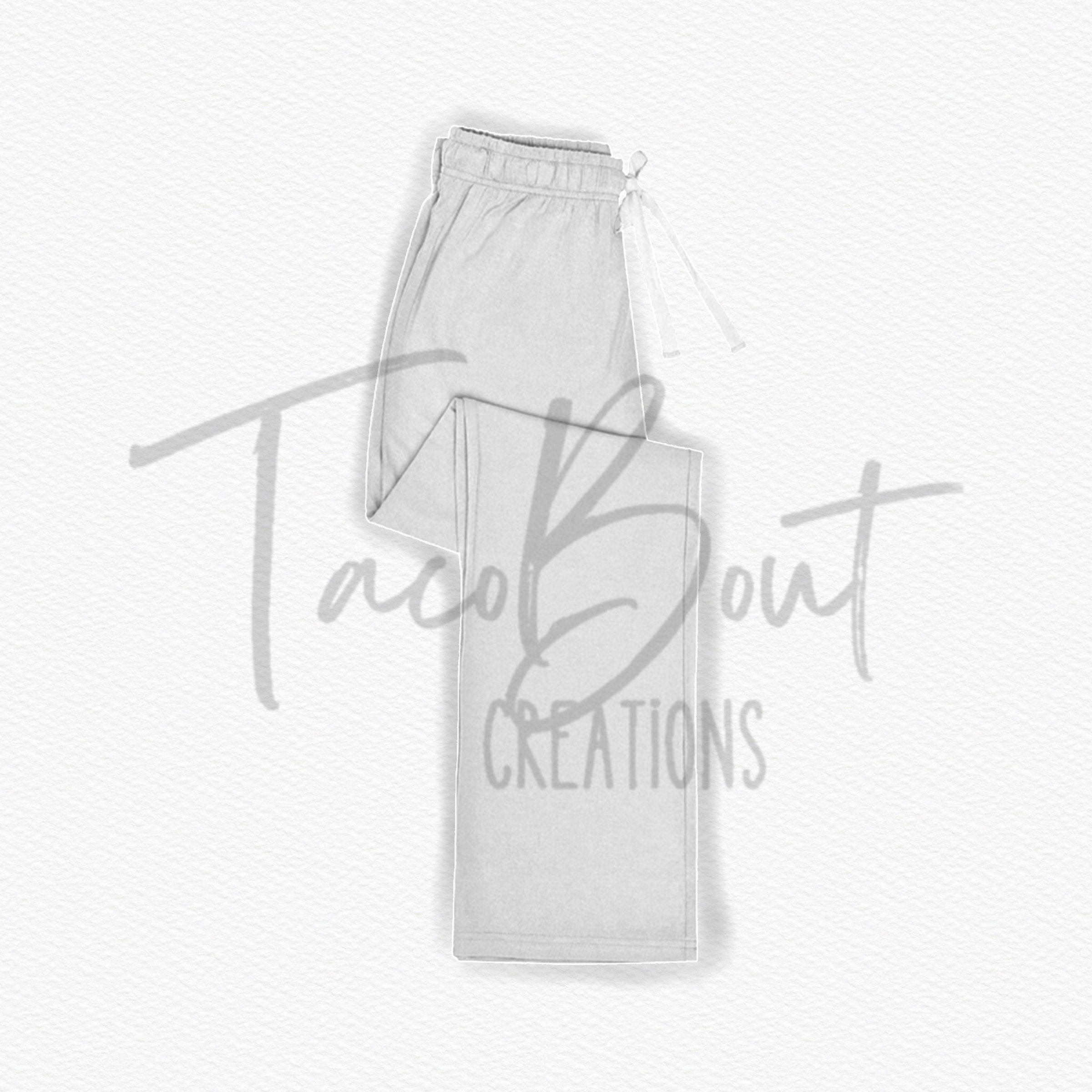 Adult Relaxed Pajama Pants Mock-up Template, Realistic Clothing Mock-up ...