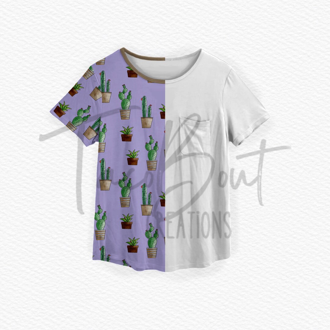 Women’s Pocket Shirt Mock-up, Procreate Mock-up, Pocket T-shirt Mock-up ...