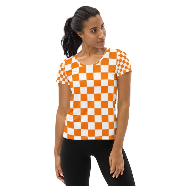 Orange and White Checker Shirt - Etsy