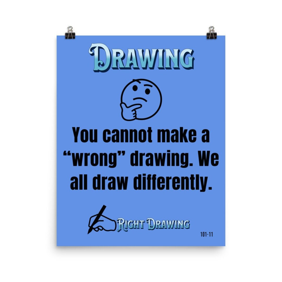 Drawing 101 Wrong Drawing Poster - Etsy