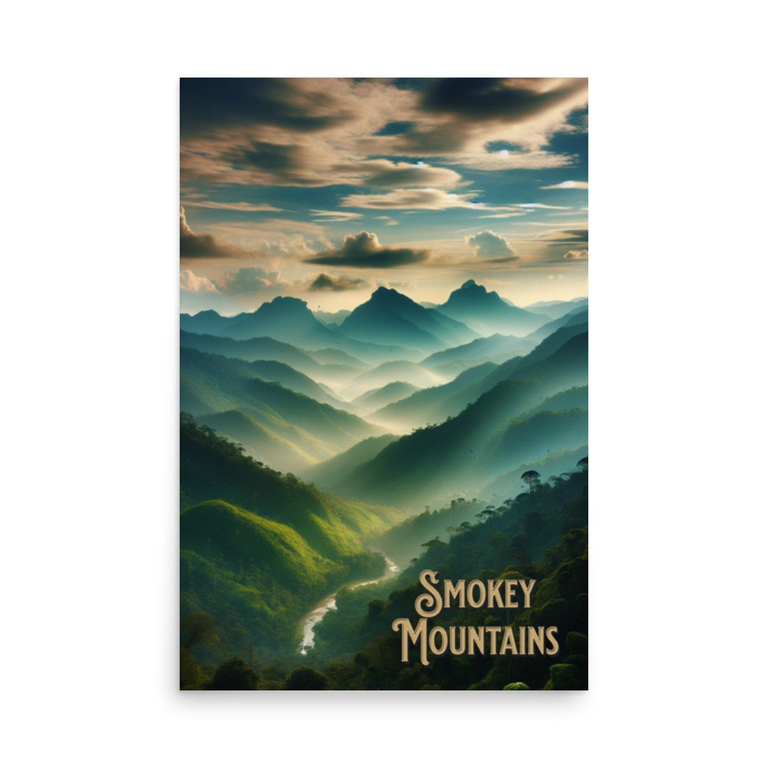 Smokey Mountains Photo Paper Poster - Etsy