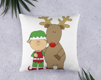 Personalised Elf Cushion Cover christmas Gift Elf Gift Pocket Cushion ...