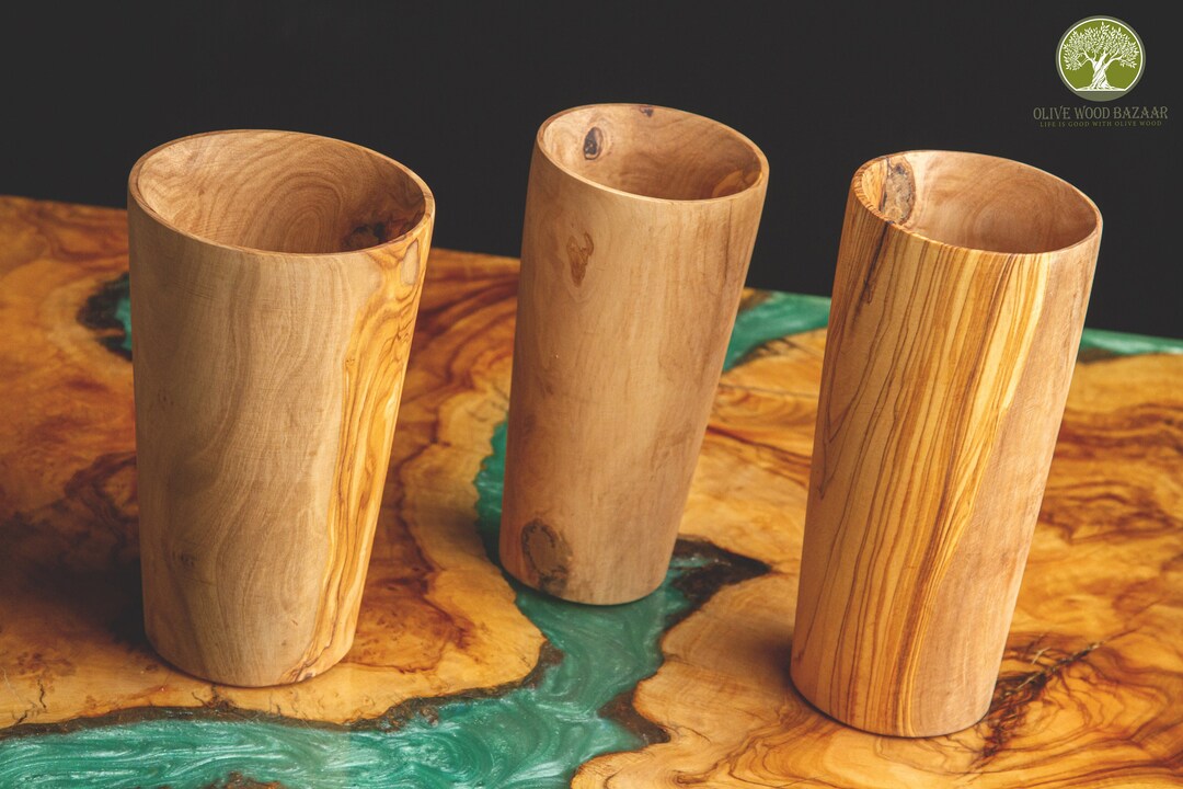 Wooden Cup Handmade From Olive Wood Wooden Mug for Warm or - Etsy