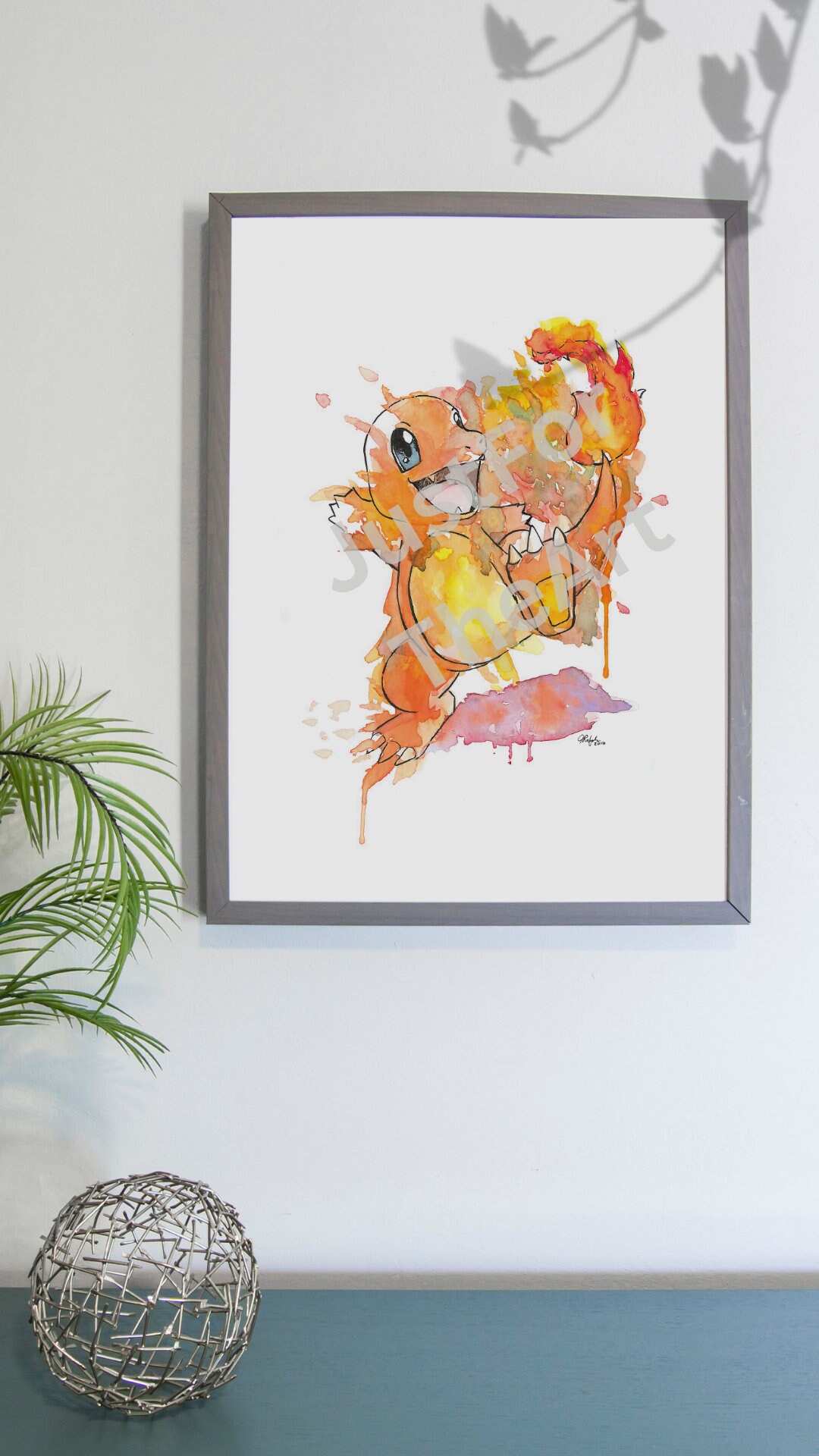 Pokemon Charmander-fanart Watercolor Print-watercolor-high Quality ...
