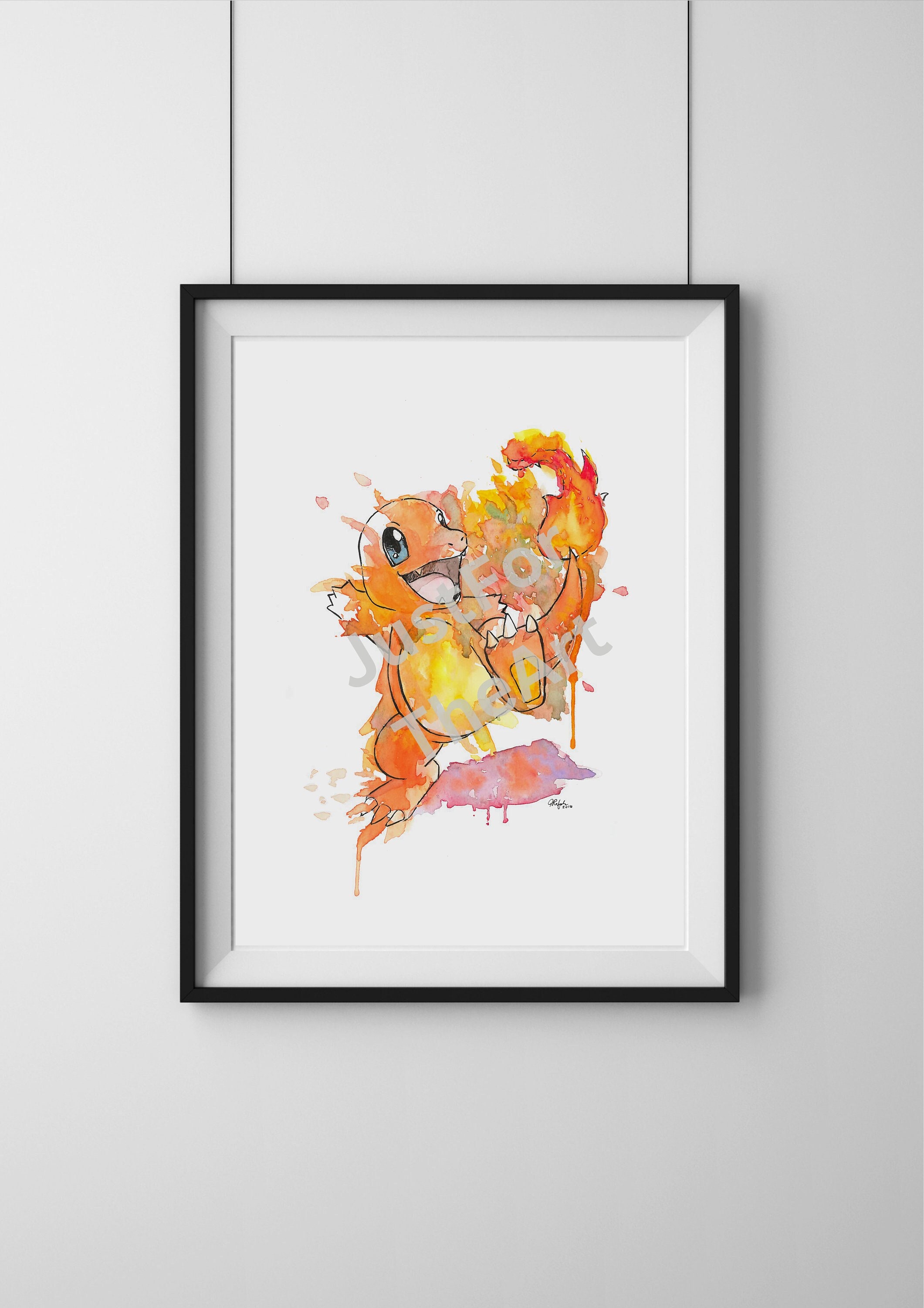 Pokemon Charmander-fanart Watercolor Print-watercolor-high Quality ...